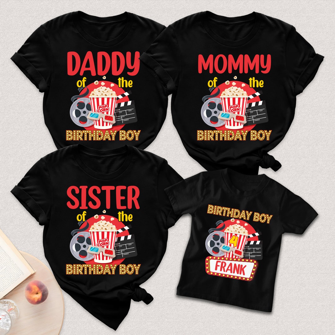 Movie Theme Birthday Shirts Movie Theme Birthday Shirt - Etsy