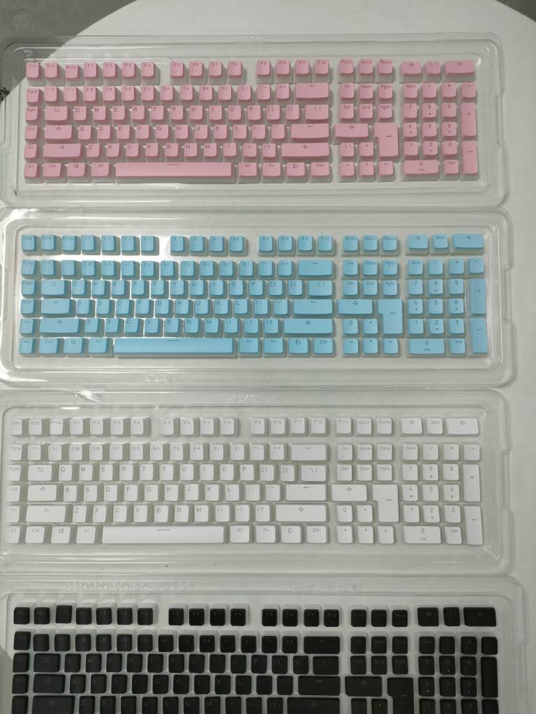 108pcs Double Shot Pudding-style Keycap Set, PBT Keycap, Pink Keycap ...
