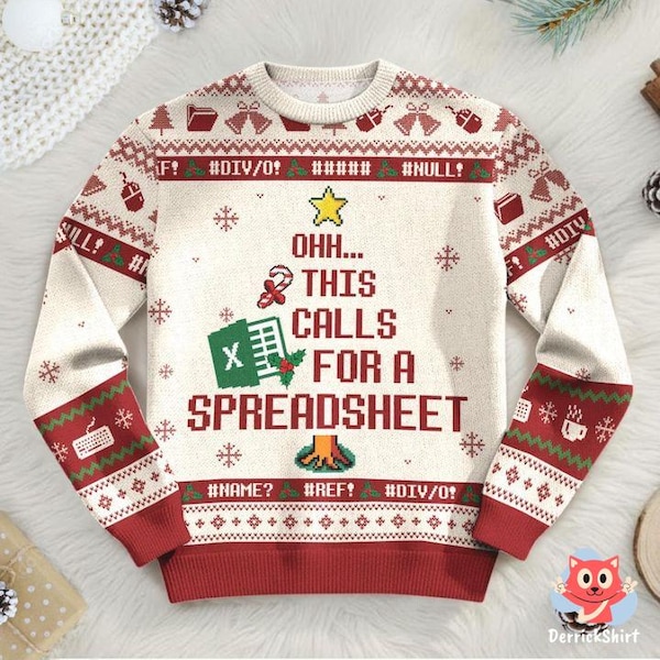 Excel Spreadsheet Sweater - Etsy