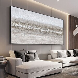 Abstract White Wall Art Framed Textured Landscape Wall Art - Etsy