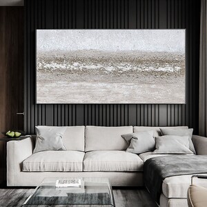 Abstract White Wall Art Framed Textured Landscape Wall Art - Etsy
