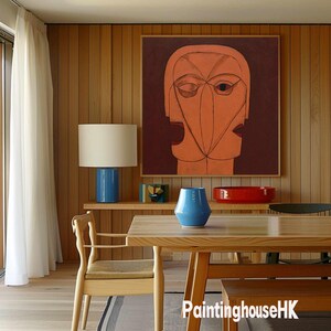 Red Abstract Painting Figurative Art Expressionism Art Square Abstract ...