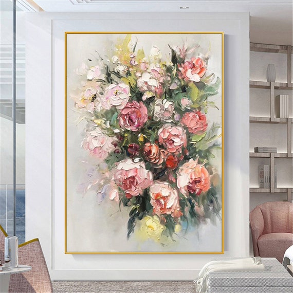 Large Flowers Painting on Canvas Original Painting Floral - Etsy