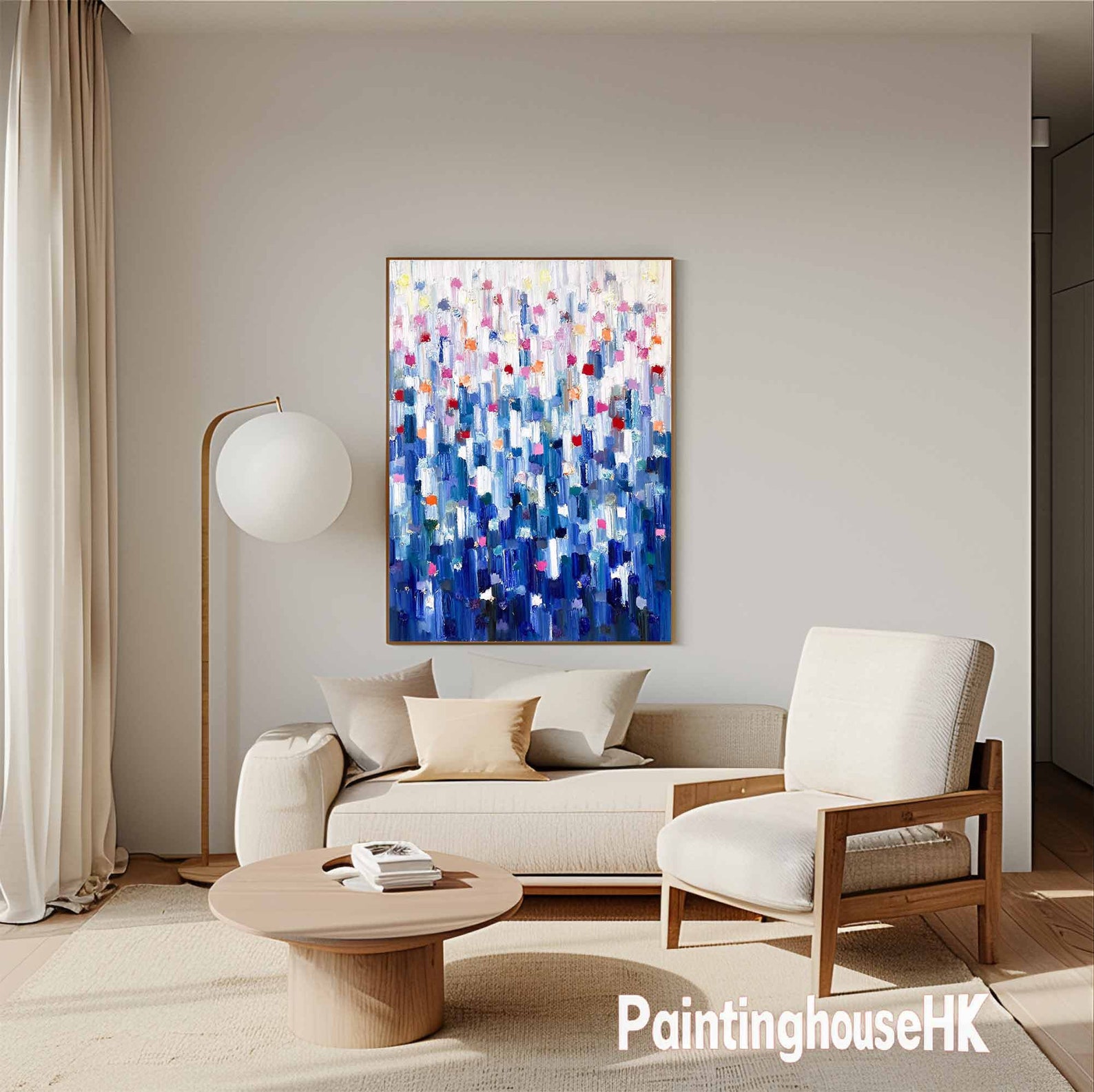 Abstract Blue Painting Blue Textured Art Blue Texture Painting Colorful ...