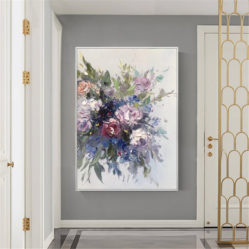 Large Flowers Painting on Canvas Original Painting Floral - Etsy