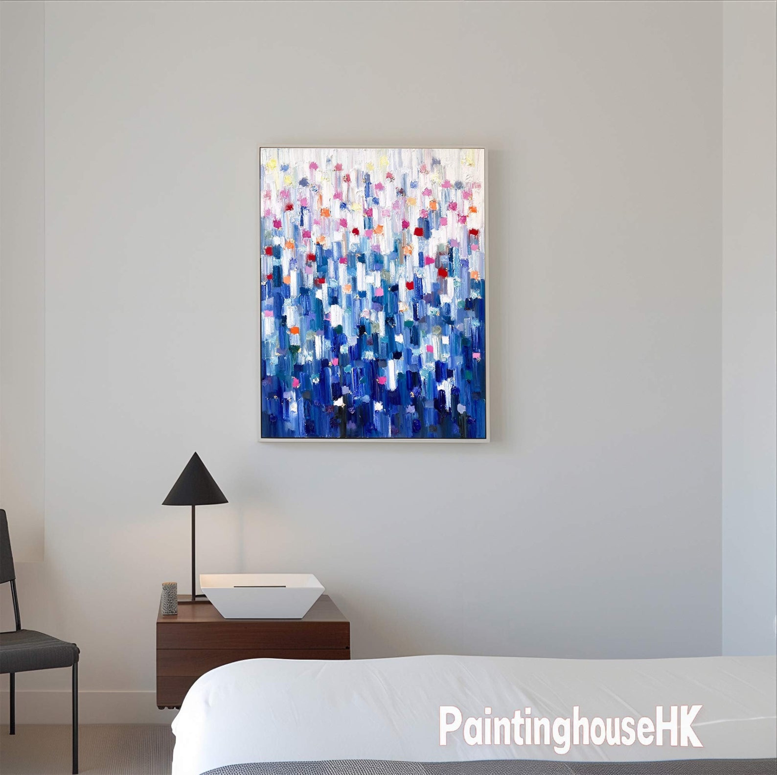 Abstract Blue Painting Blue Textured Art Blue Texture Painting Colorful ...