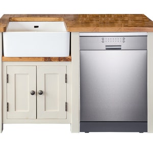 Handmade Freestanding Rustic Belfast Sink Unit With Appliance Housing ...