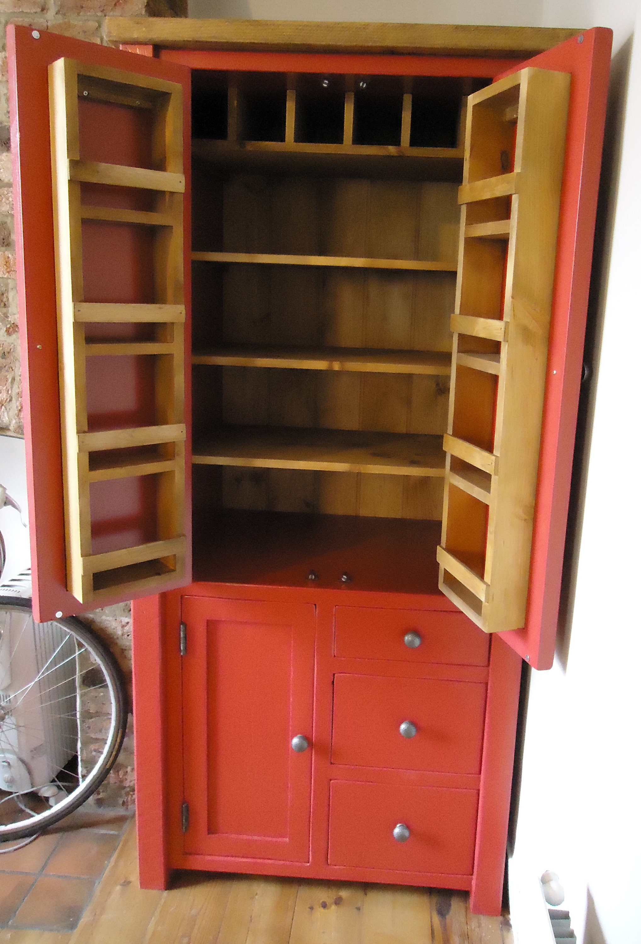 Rustic Freestanding Compact Larder Cupboard - Etsy UK