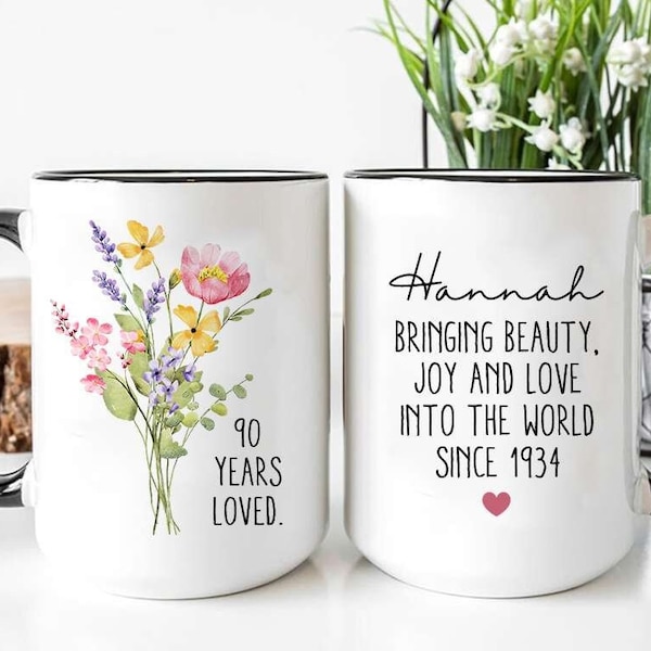 90th Birthday Mug - Etsy