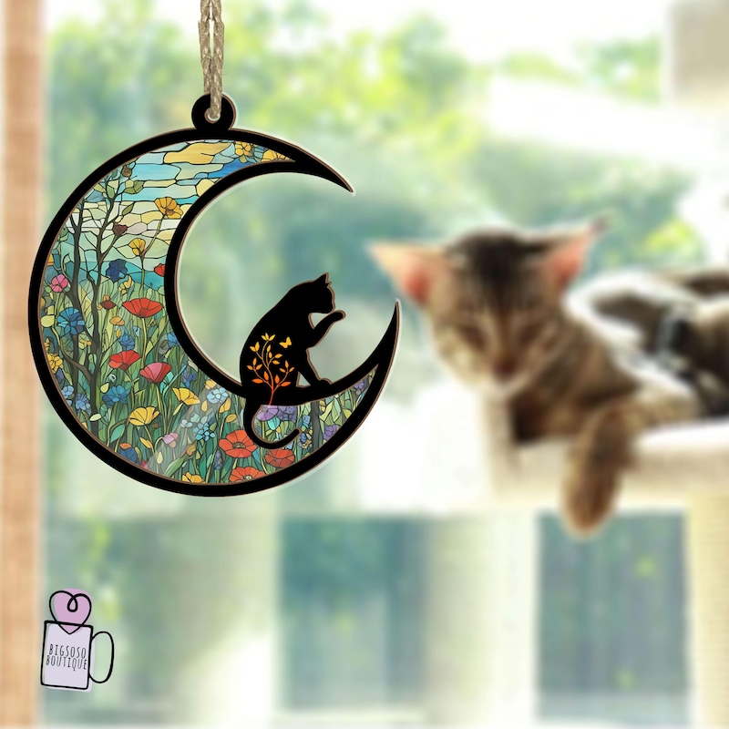 Cat Suncatcher - Etsy