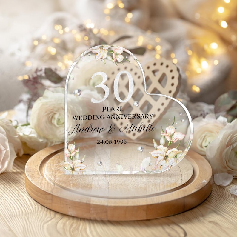 Personalized 30th Wedding Anniversary Acrylic Blocks, Gift From Wife ...
