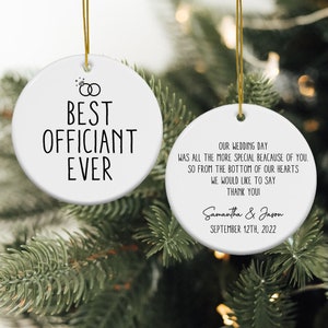 Best Officiant Ever Ceramic Ornament, Funny Wedding Officiant Wedding ...