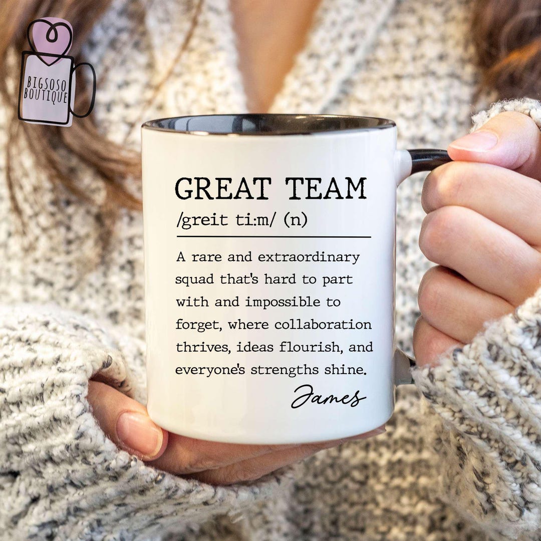 Personalized Best Team Ever Mug, Employee Christmas Gifts Bulk, Great ...