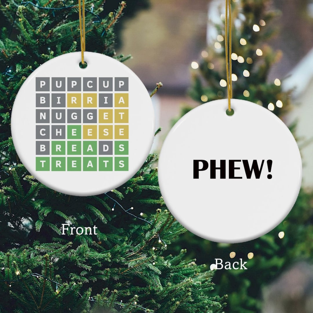 Personalized Wordle Ornament 2023, Custom Christmas Ornament, Funny ...