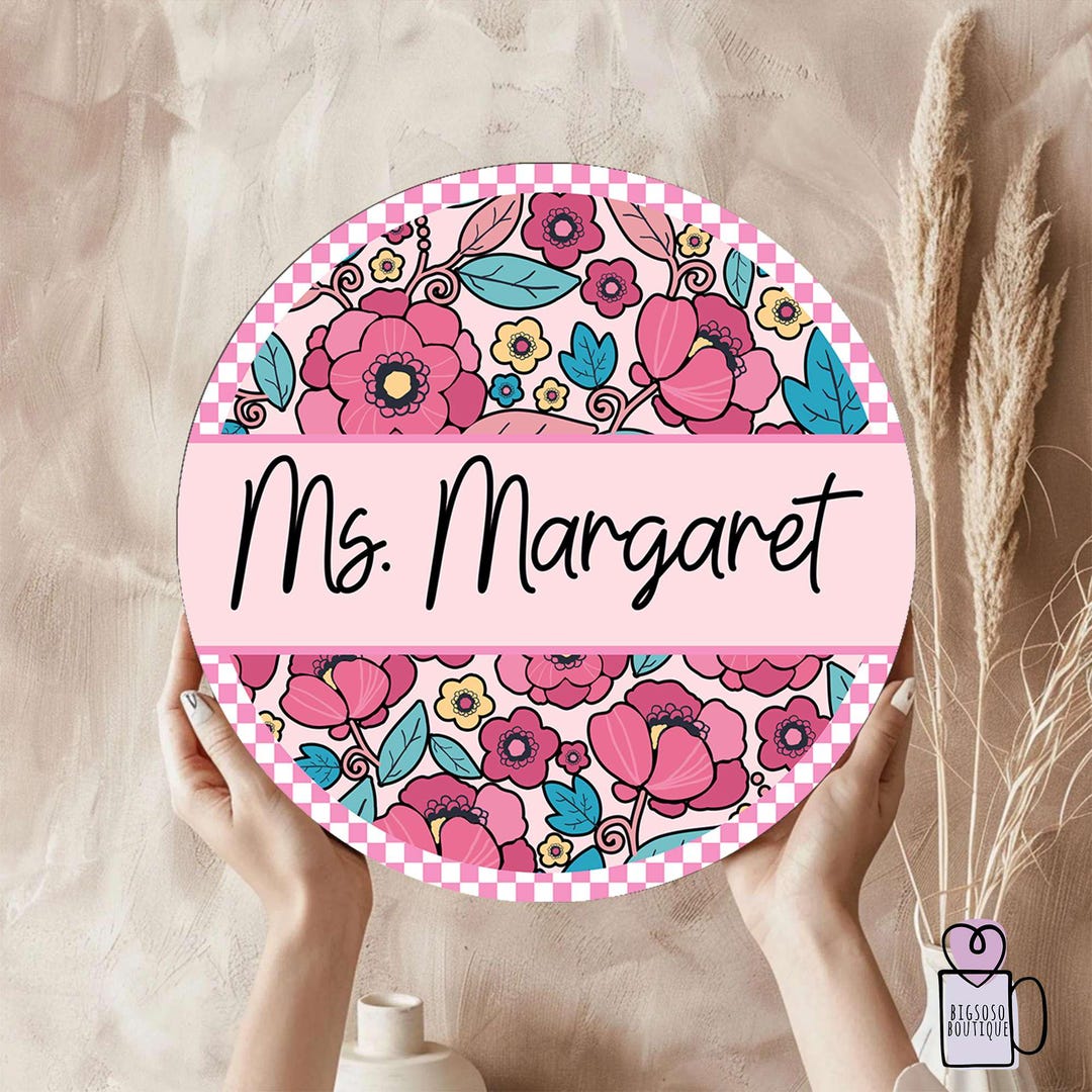 Classroom Door Decor, Pink Teacher Door Hanger, Welcome to Classroom ...