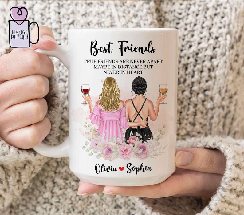 Custom Best Friend Mug, Best Friend Gift for Birthday, Personalized ...