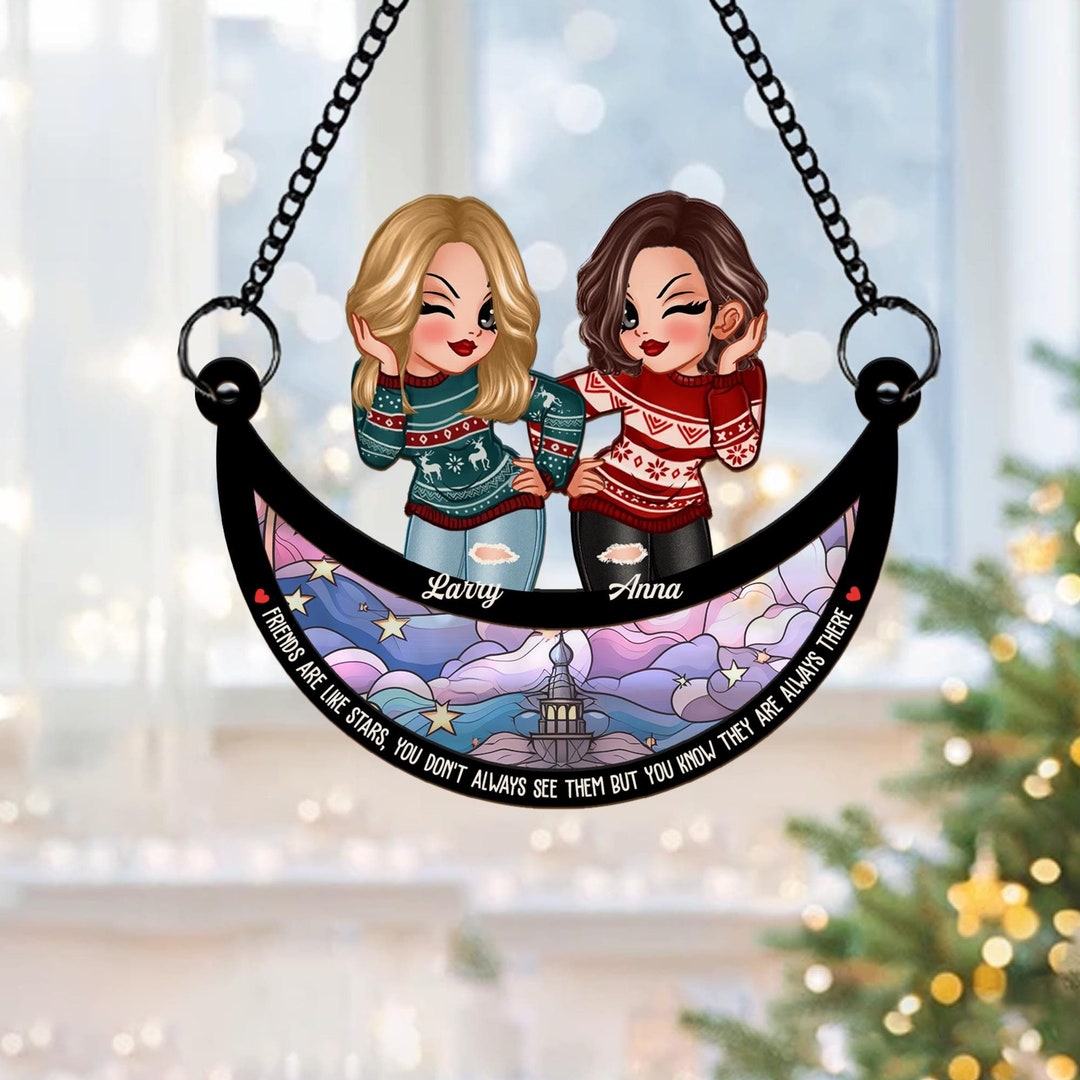 Personalized Besties Forever Suncatchers, Custom Best Friend Sun ...