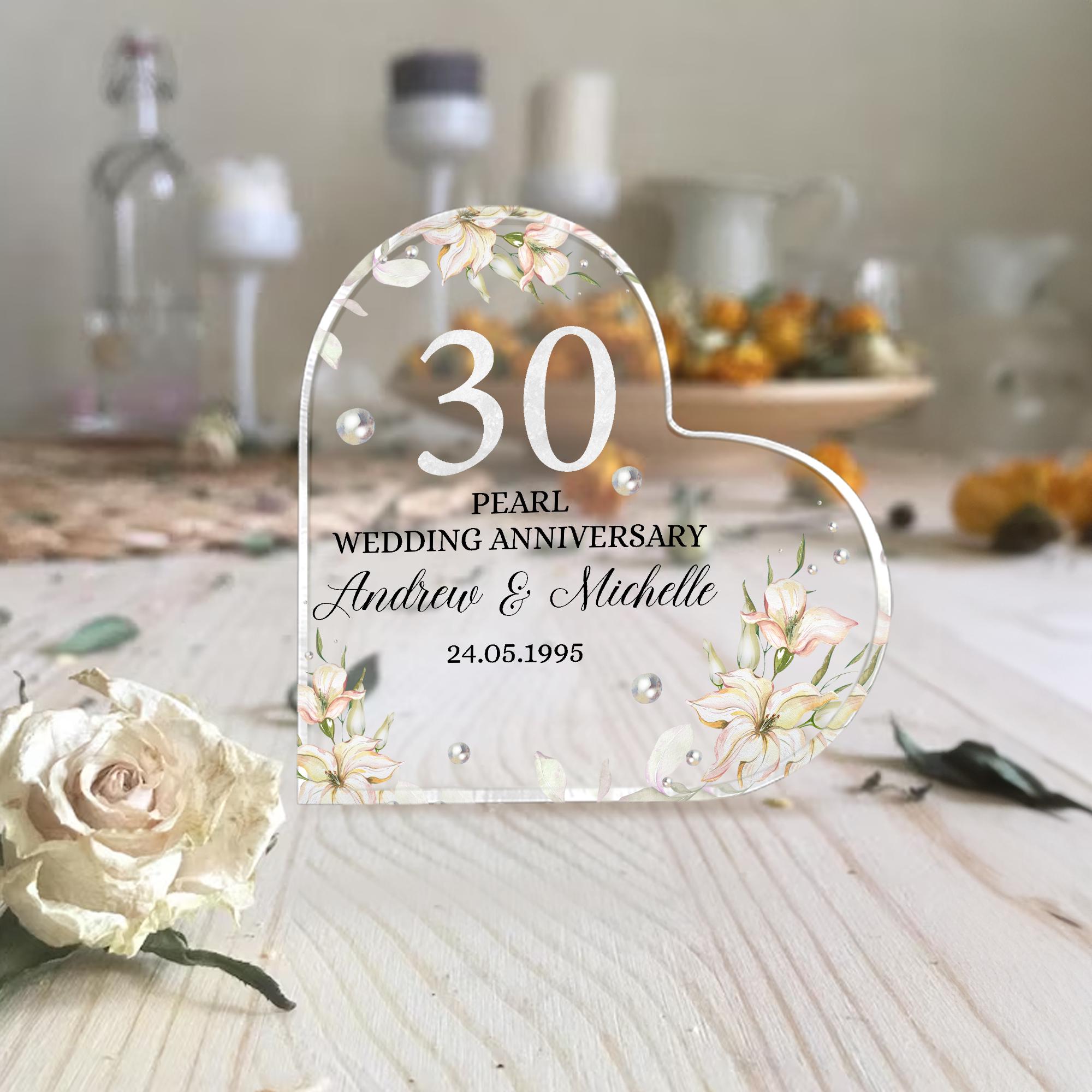 Personalized 30th Wedding Anniversary Acrylic Blocks, Gift From Wife ...