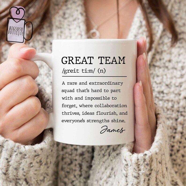Personalized Best Team Ever Mug, Employee Christmas Gifts Bulk, Great ...