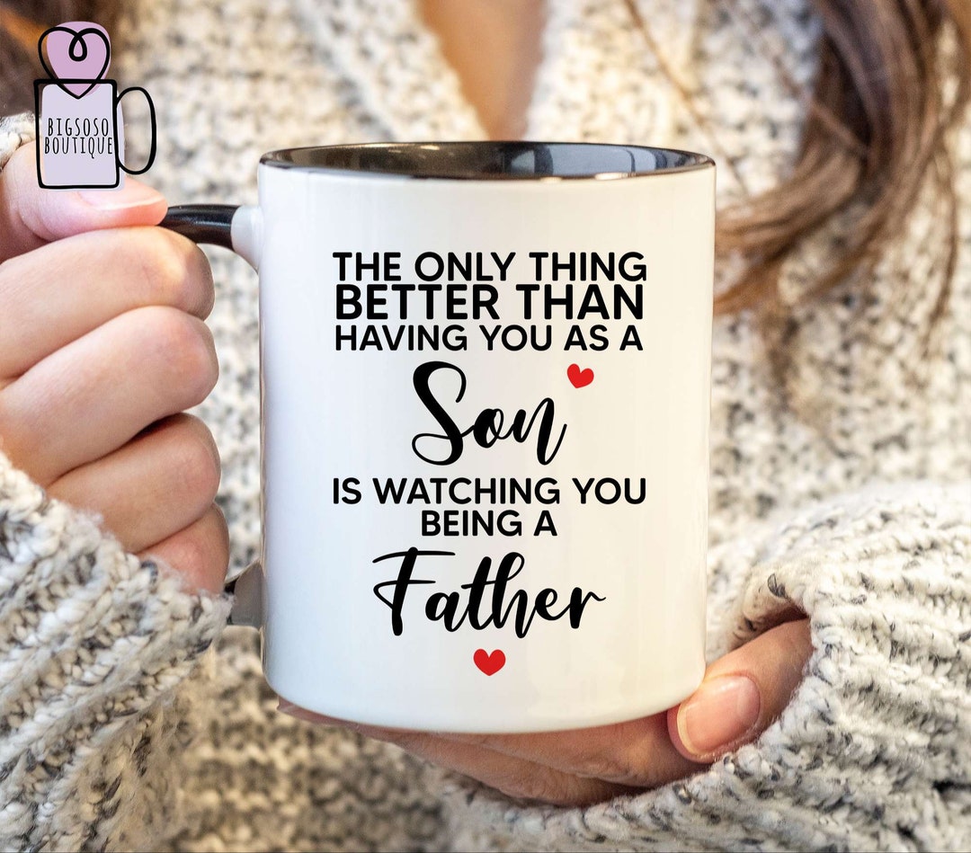 Personalized Father Coffee Mug, Father Day Gift, Father Son Gift, Son ...