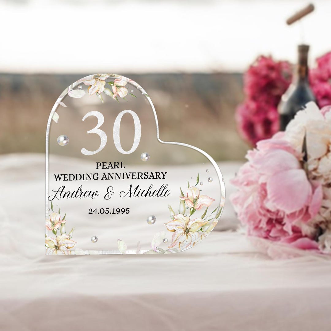 Personalized 30th Wedding Anniversary Acrylic Blocks, Gift From Wife ...