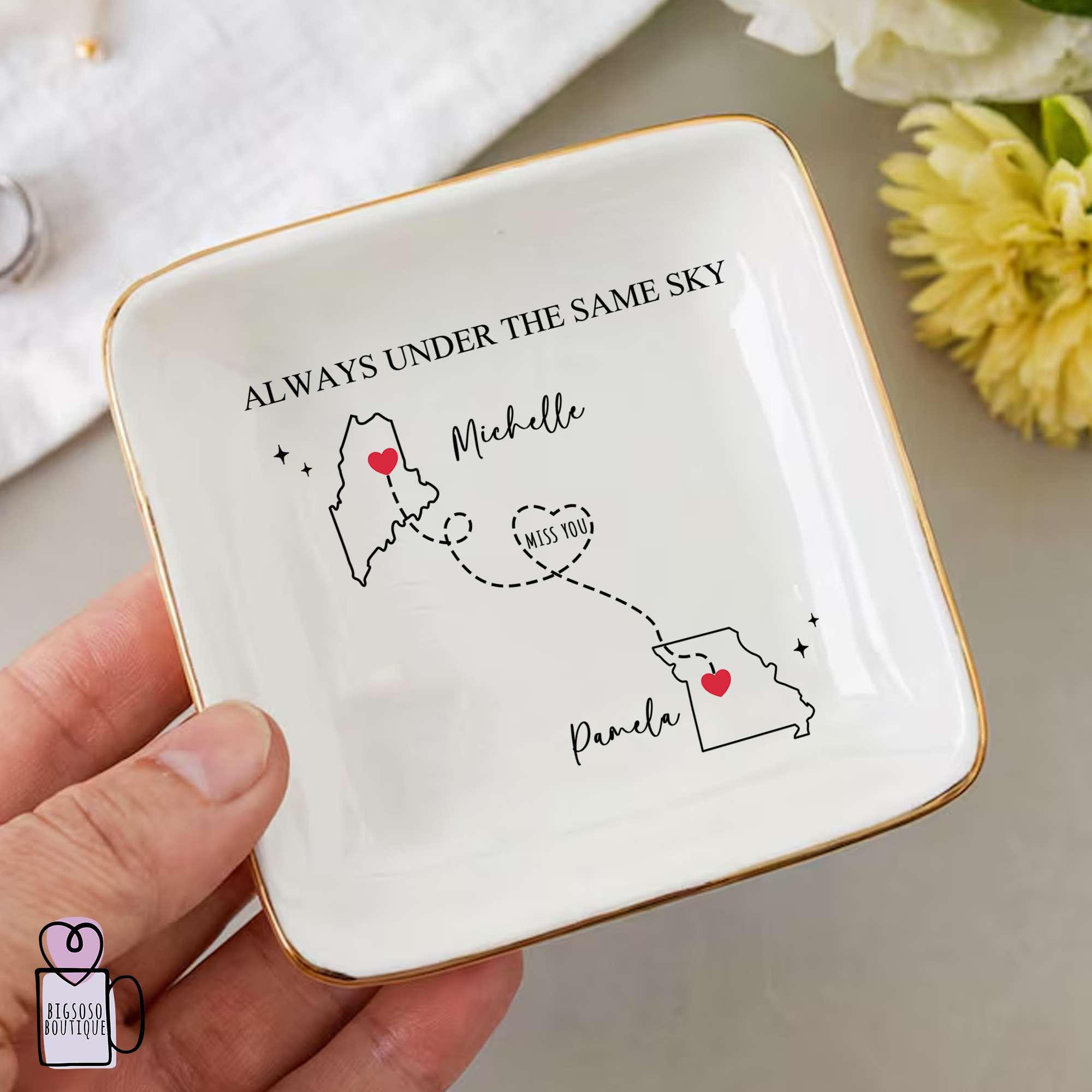 Custom Always Under the Same Sky Jewelry Dish, Best Friends Dish Tray ...