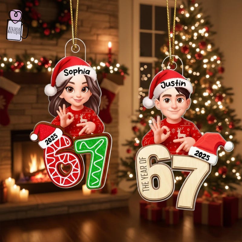 Santa Says 67 Ornament - Etsy