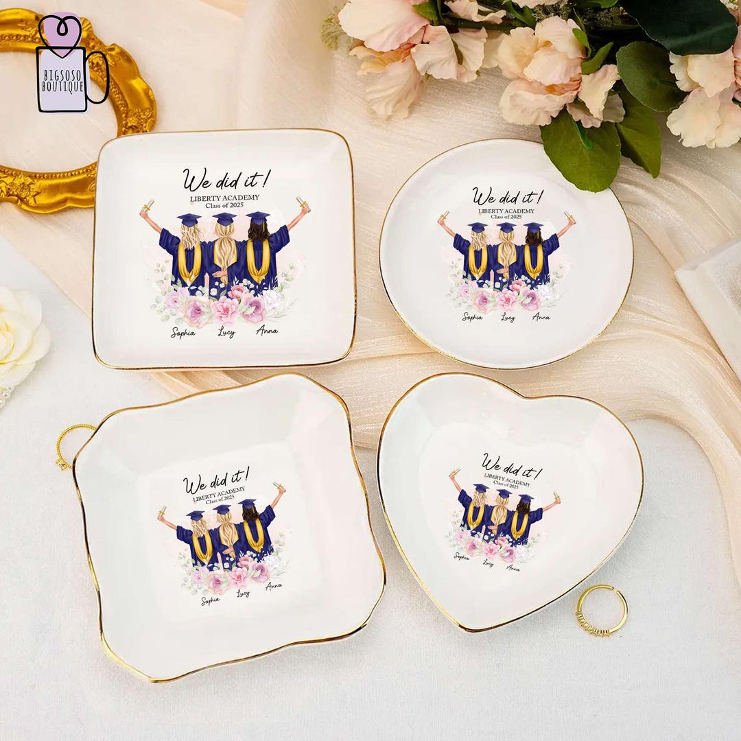 Personalized Graduation University Dish, Class of 2025, PHD Graduation ...
