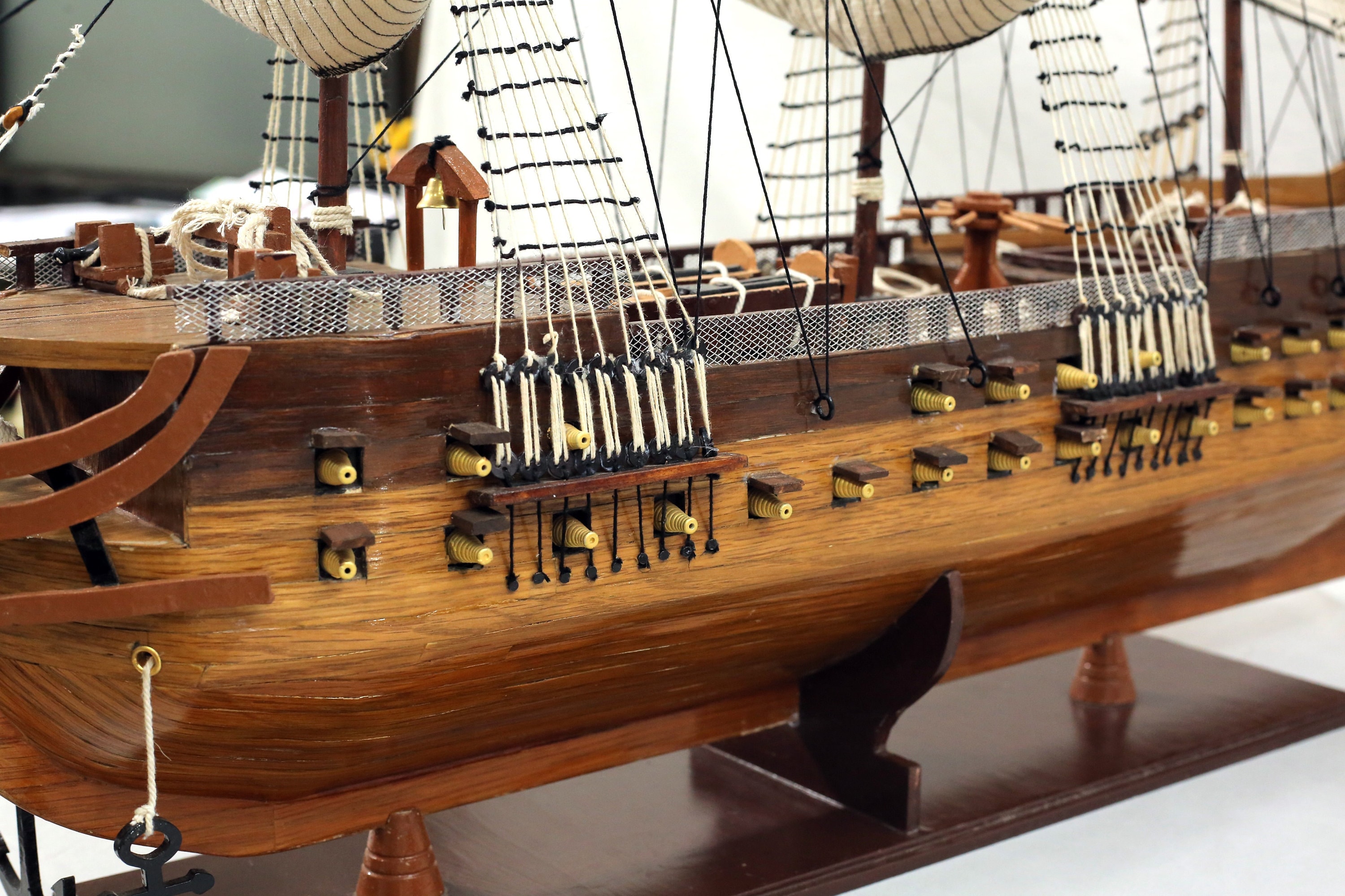 USS Constitution 91cm Handcrafted Wooden Model Ship Boat - Fully ...