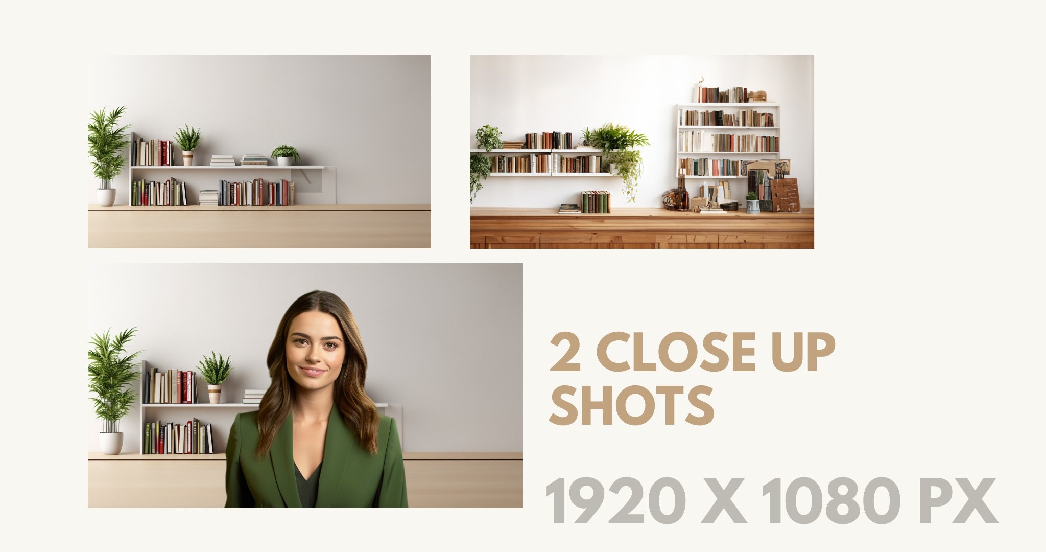 Clean & Green Office Background Virtual Background for Online Meetings ...