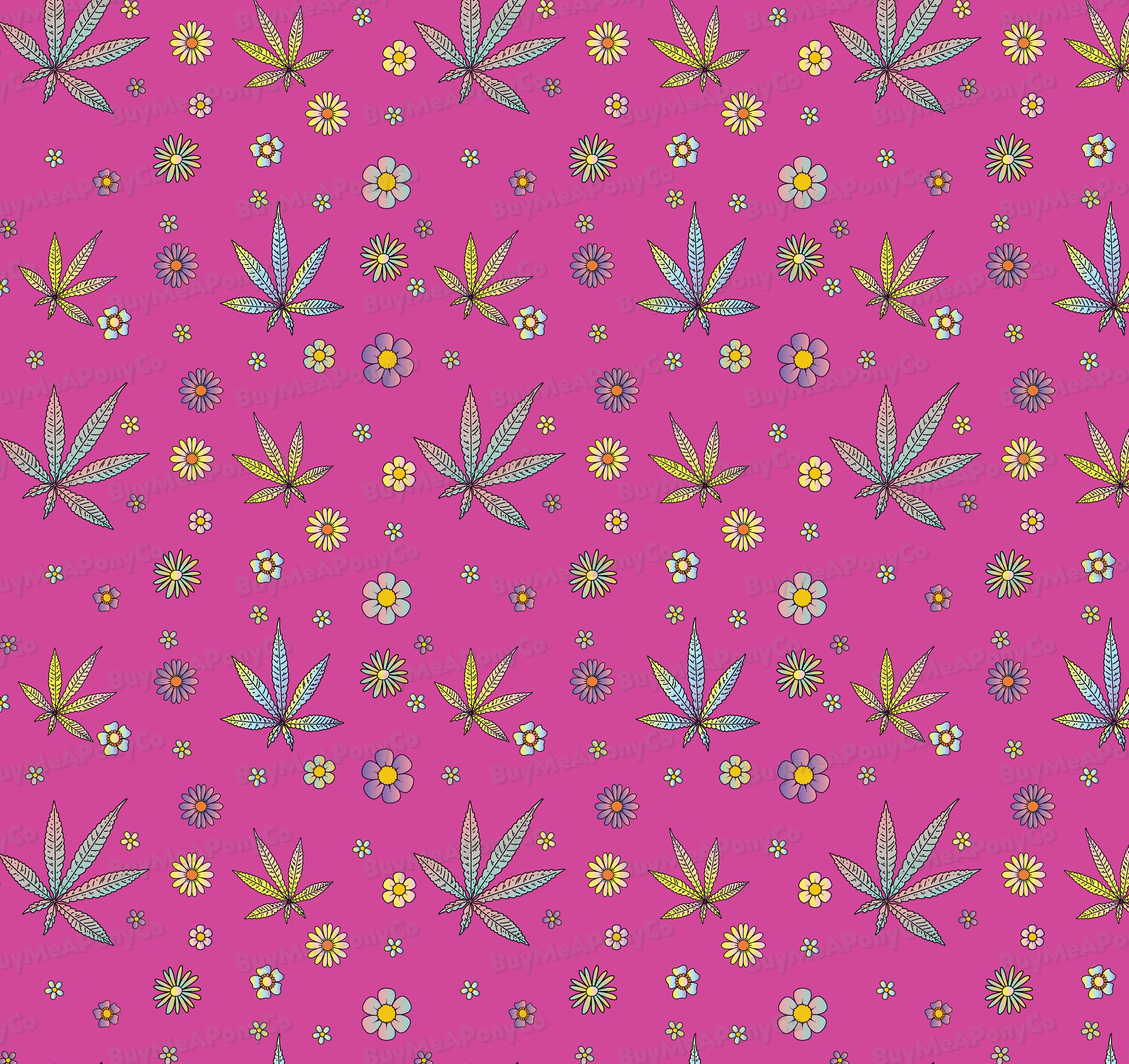 Rainbow Gradient Cannabis Leaf, Weed 420 Seamless Pattern Digital Paper ...