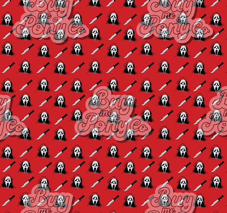 Scream Ghostface Halloween Horror Seamless Repeat Pattern - Etsy UK