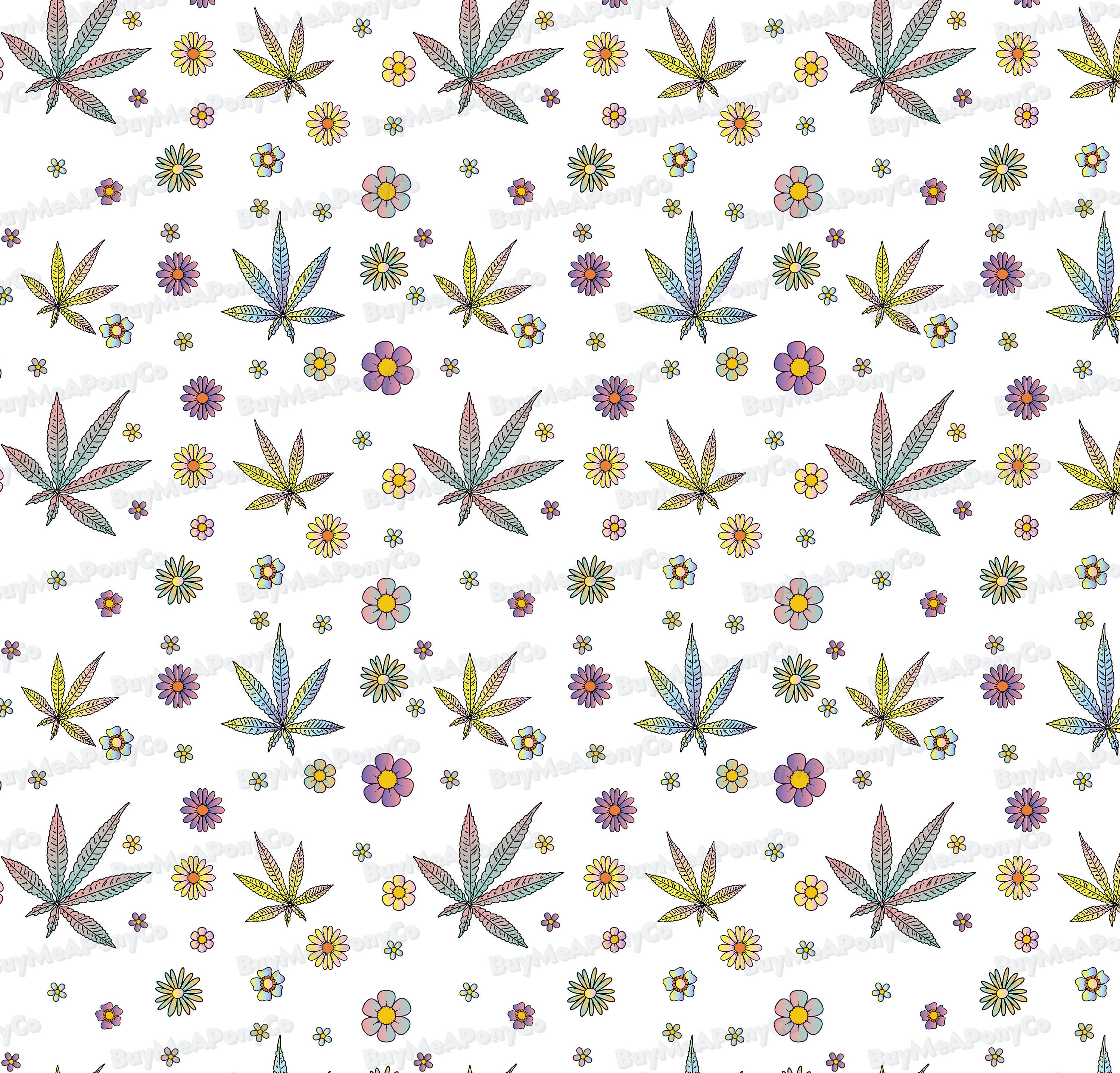 Rainbow Gradient Cannabis Leaf, Weed 420 Seamless Pattern Digital Paper ...