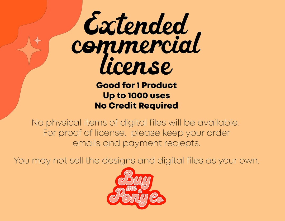 Extended Commercial License - Etsy