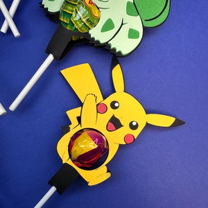 Lollipop Holder SVG Bundle for Cricut- Pikachu, Charmander, Bulbasaur ...
