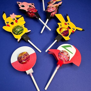 Lollipop Holder SVG Bundle for Cricut- Pikachu, Charmander, Bulbasaur ...