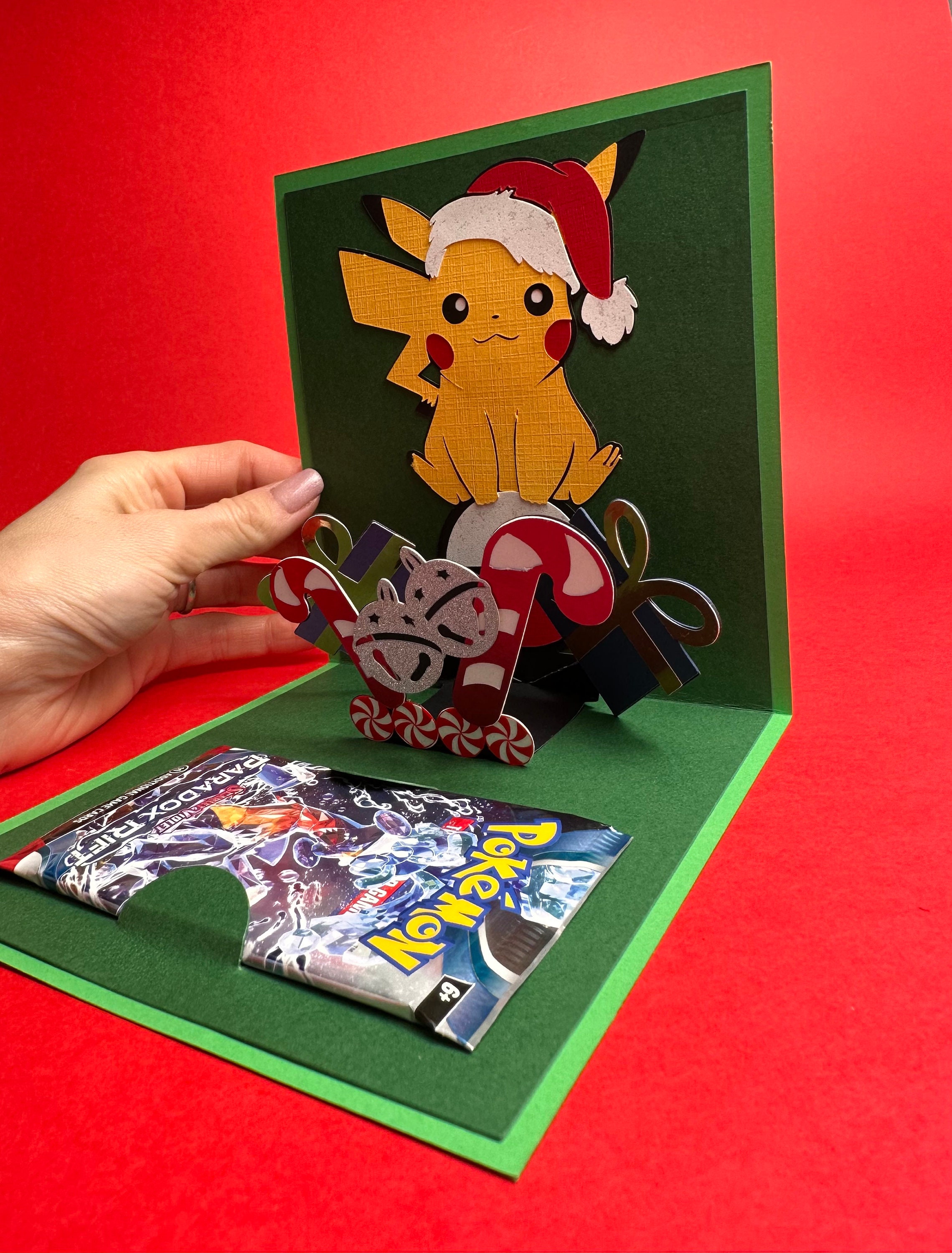 Christmas Pikachu Pop-up Card SVG for Cricut - Etsy