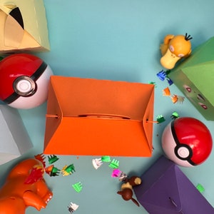 Pikachu, Charmander, Squirtle, Gengar, Bulbasaur Gable Favor Bag SVG ...