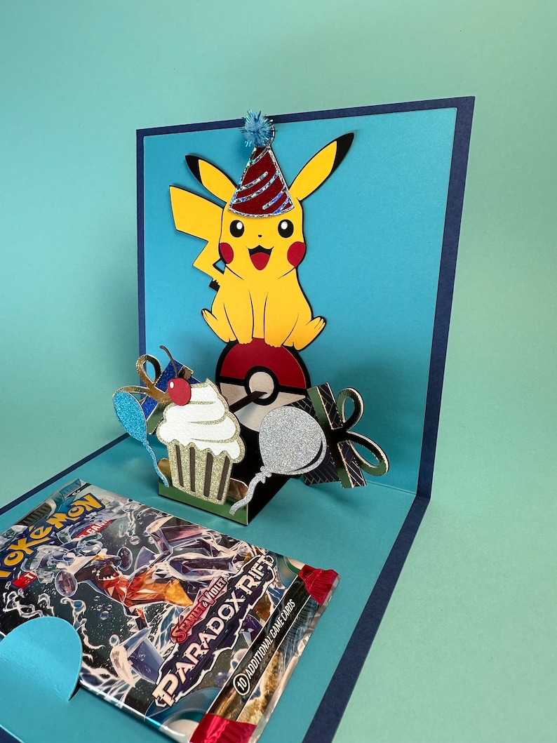 Birthday Pikachu Pop-up Card SVG for Cricut - Etsy