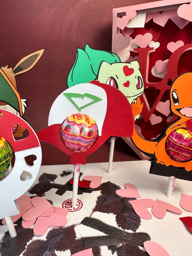 Valentine's Pokémon Lollipop Holder SVG, Cricut File - Etsy