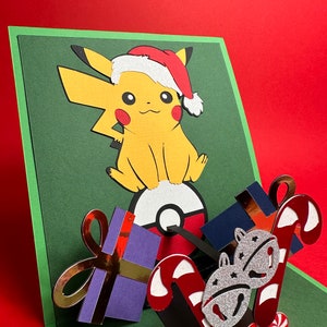 Christmas Pikachu Pop-up Card SVG for Cricut - Etsy