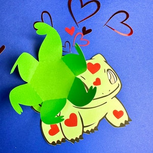 Valentine’s Day Bulbasaur Candy Holder SVG for Cricut - Etsy