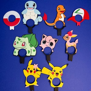 Lollipop Holder SVG Bundle for Cricut- Pikachu, Charmander, Bulbasaur ...