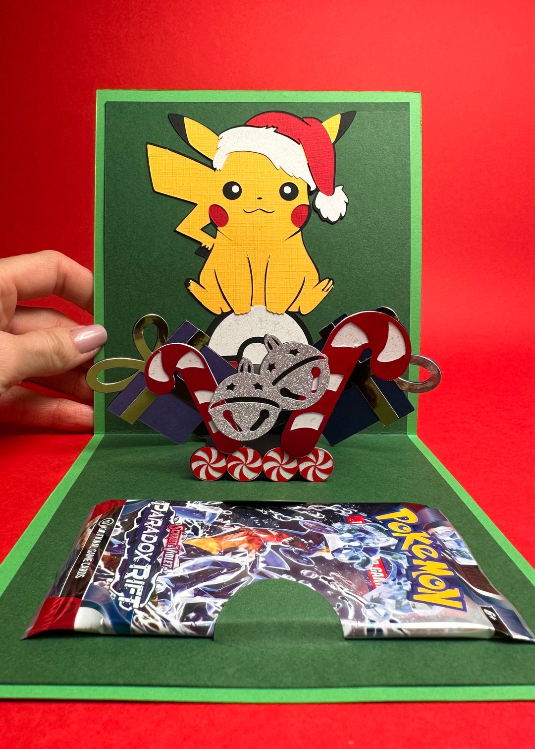 Christmas Pikachu Pop-up Card SVG for Cricut - Etsy