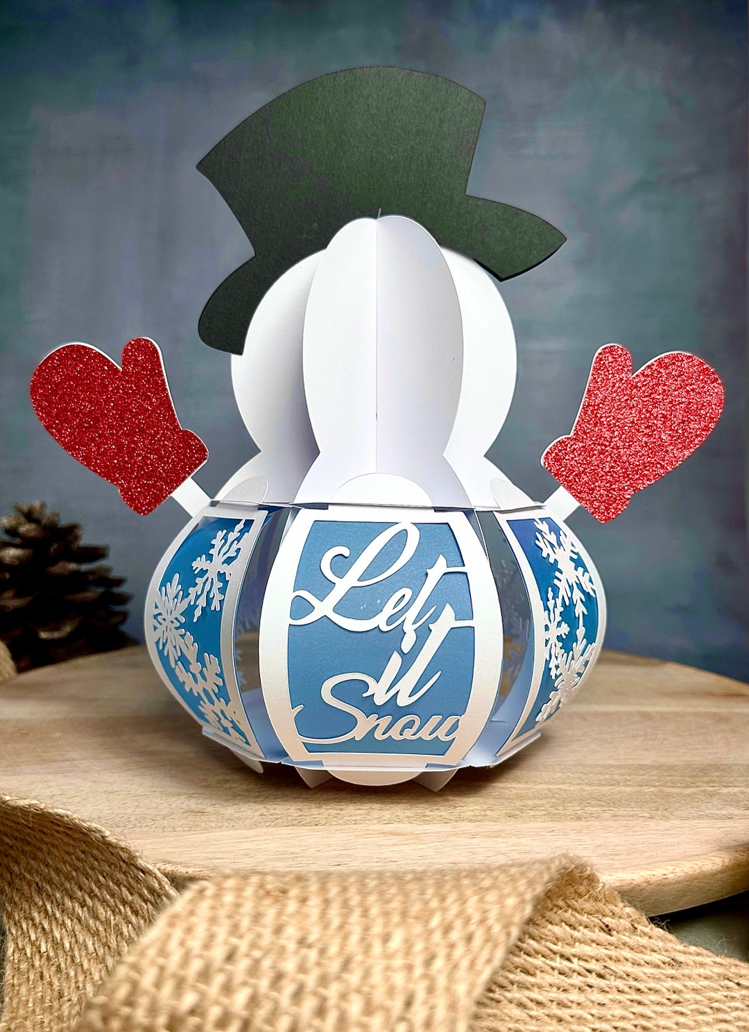 3D Snowman Lantern SVG, Paper Lantern SVG, PNG for Cricut - Etsy