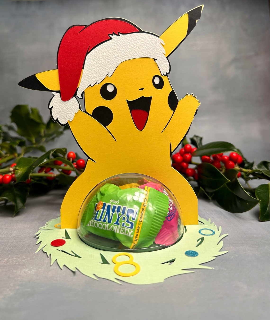 Christmas Pikachu Candy Holder SVG for Cricut - Etsy