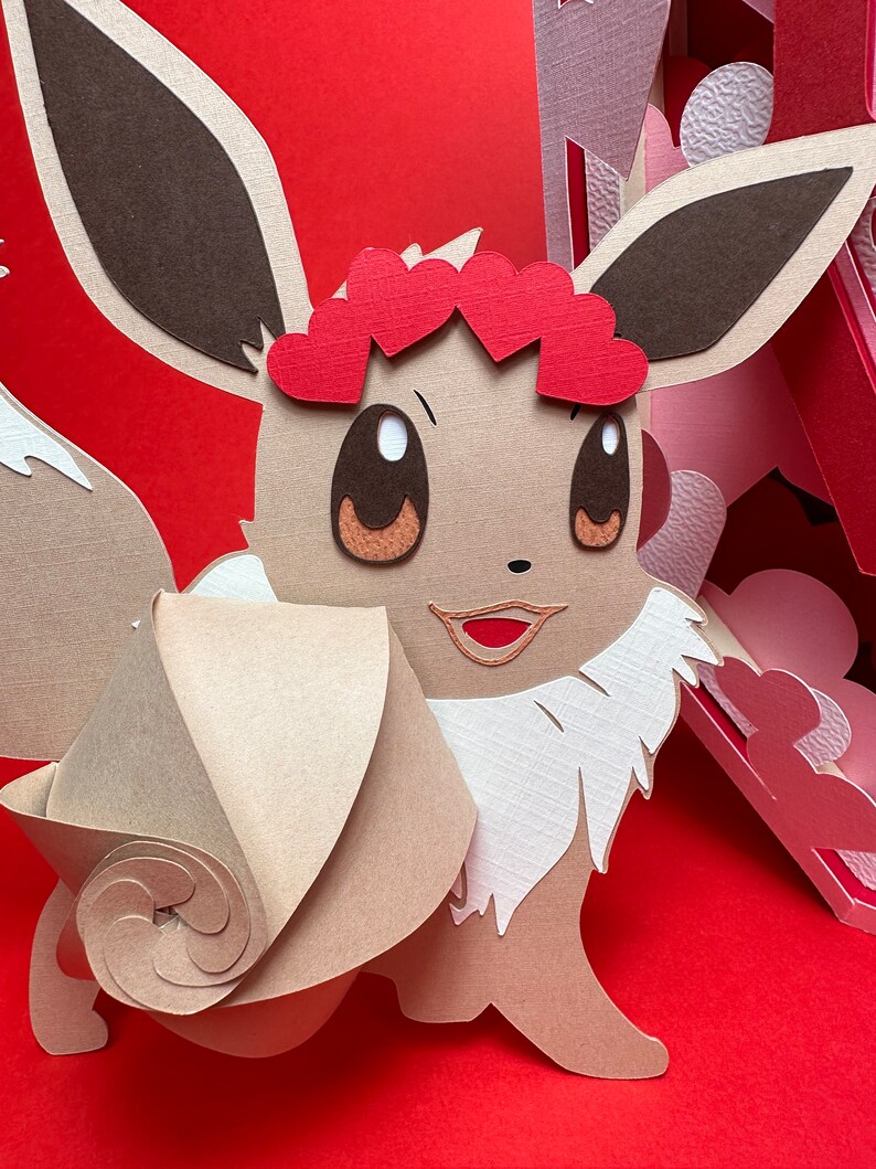 Valentine's Eevee Candy Holder SVG for Cricut - Etsy