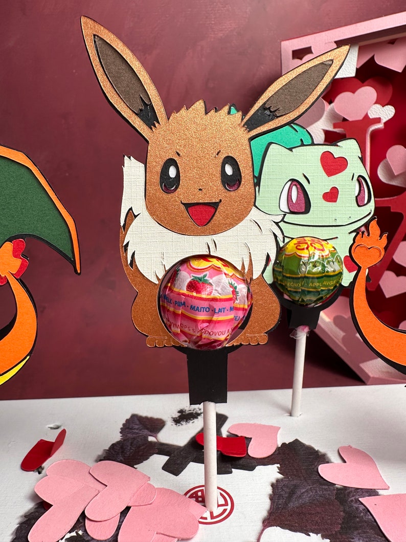 Valentine's Pokémon Lollipop Holder SVG, Cricut File - Etsy