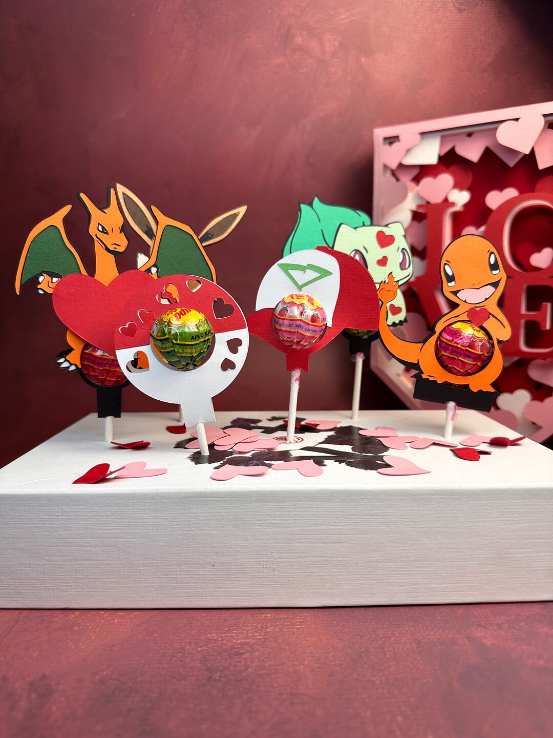 Valentine’s Day Lollipop Holder SVG for Cricut Pikachu, Pokeball, Ash ...