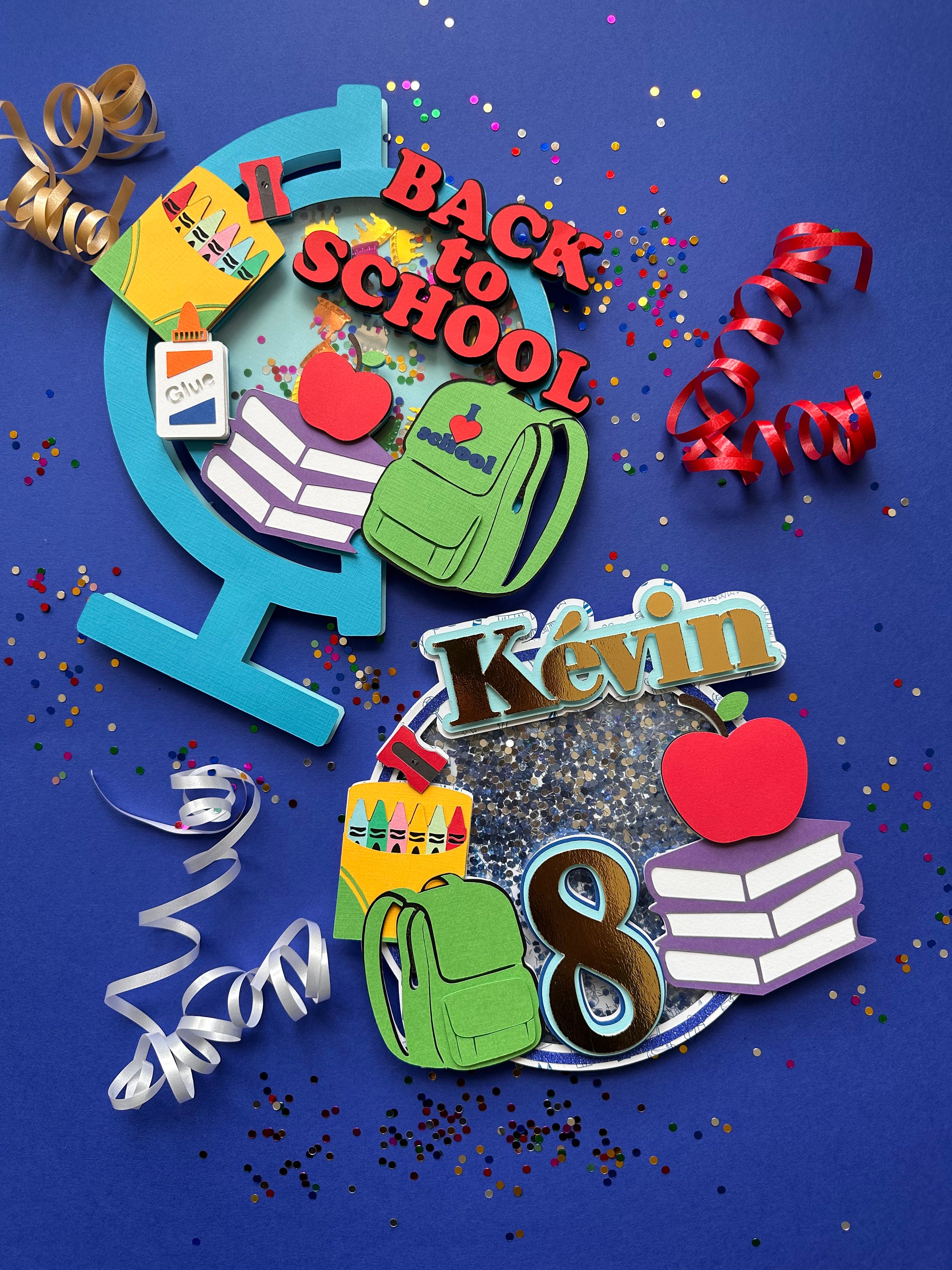 Back to School Cake Topper With Shaker 3D Cake Topper SVG for - Etsy